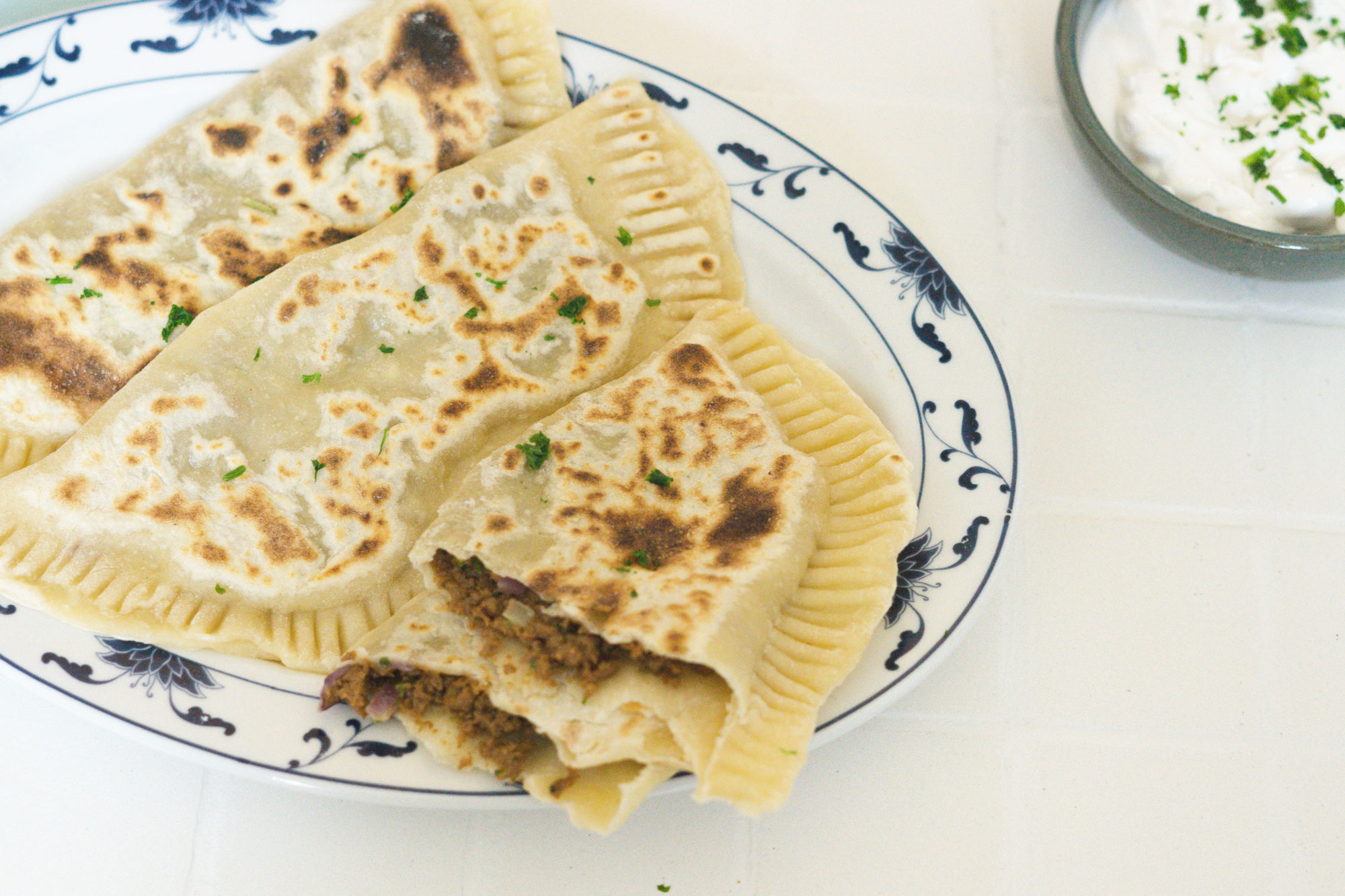 Tschebureki Rezept: Vegane Tschebureki aus der Pfanne